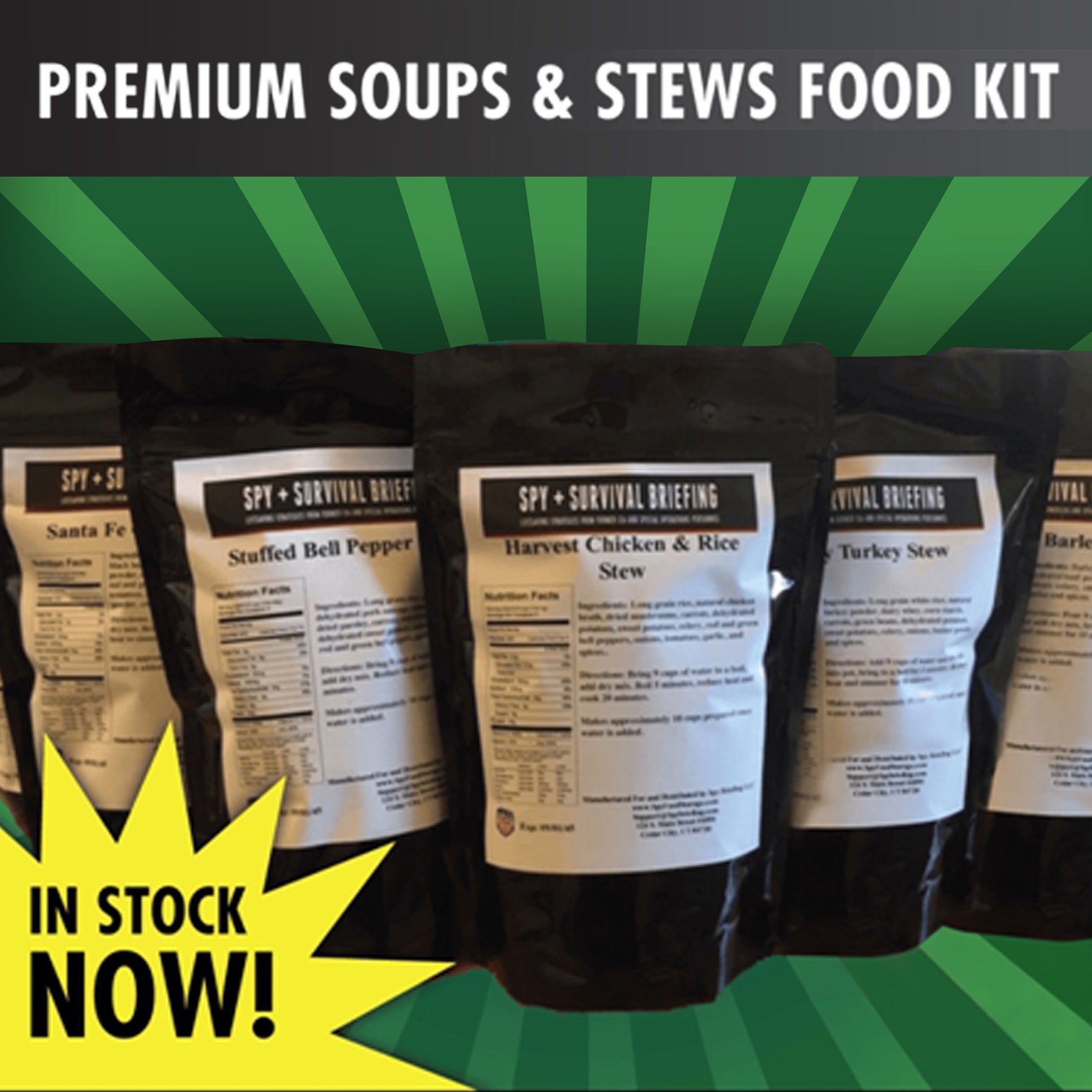 Premium Soups & Stews Food Kit - spybriefinggear
